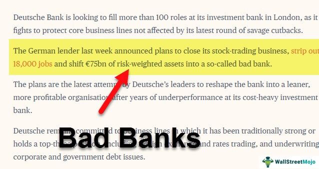 Bad Bank (Definition, Example) | Overview of What They Do