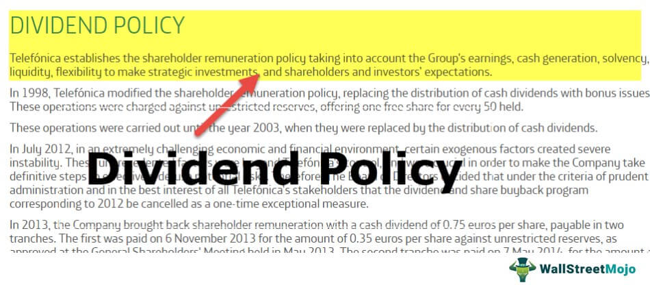 Dividend Policy (Definition, Example) | How it Works?