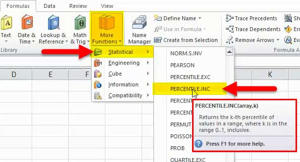Percentile In Excel Formula Examples How To Use This Function