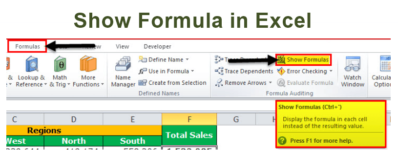 How To Show Formulas In Excel Using Shortcut Key Examples
