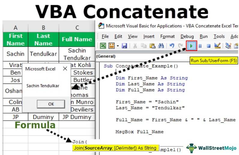 Vba Concatenate How To Concatenate Strings Together In Vba
