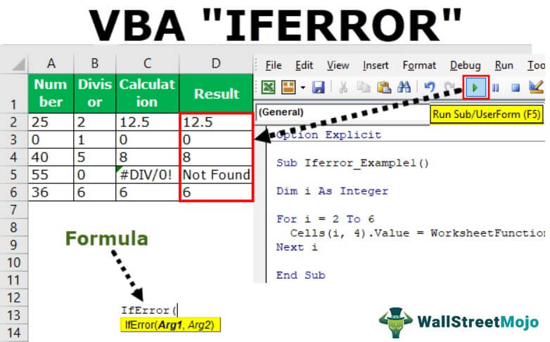 Vba Iferror Step By Step Examples To Use Iferror Vba Function