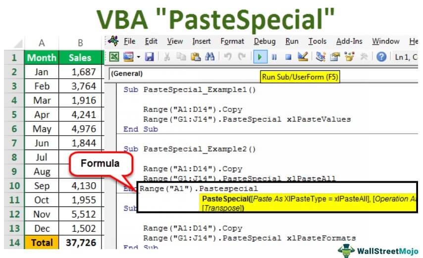 Vba Paste Special Top 5 Ways To Use Vba Pastespecial Function